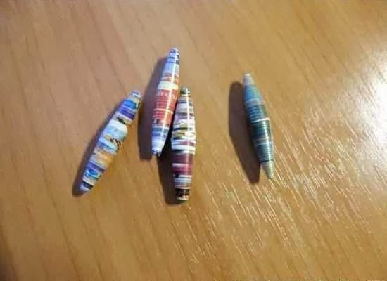 Kerajinan Tangan Dari Manik-manik, Gorden Dari Koran Bekas 6