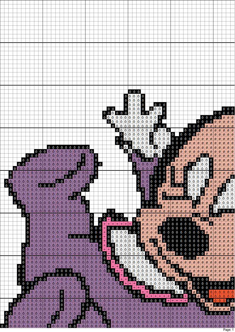 Dibujos Punto de Cruz Gratis: Minnie Cross Stitch Pattern - Punto de cruz