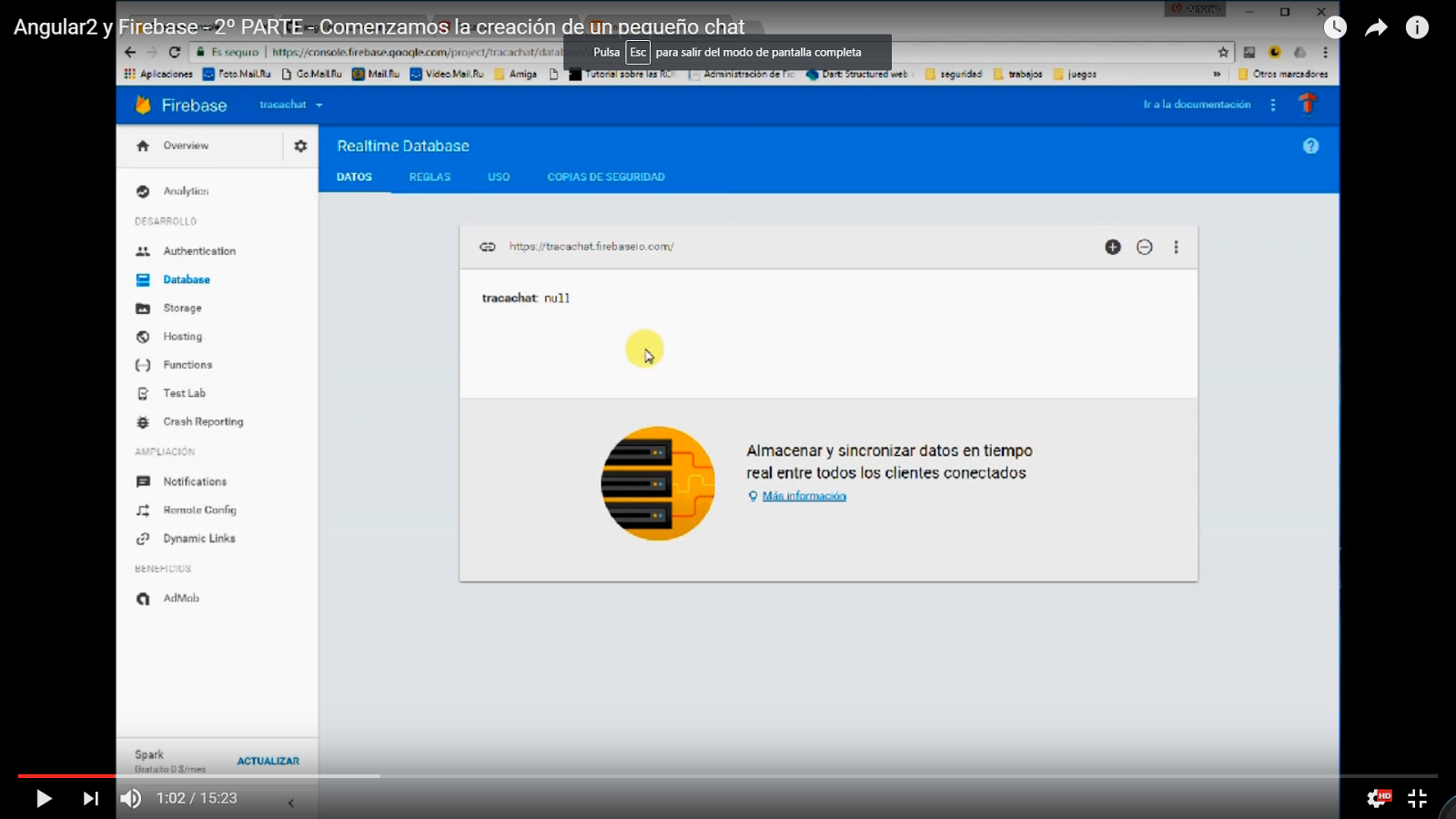 Angular 2 y FireBase - PARTE 2 - Comenzamos un pequeño chat de ejemplo