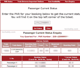Acquire pnr status irctc: Pnr position