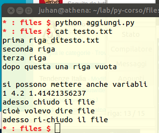 LUBIT LINUX: Mission Python: I file, leggere e scrivere