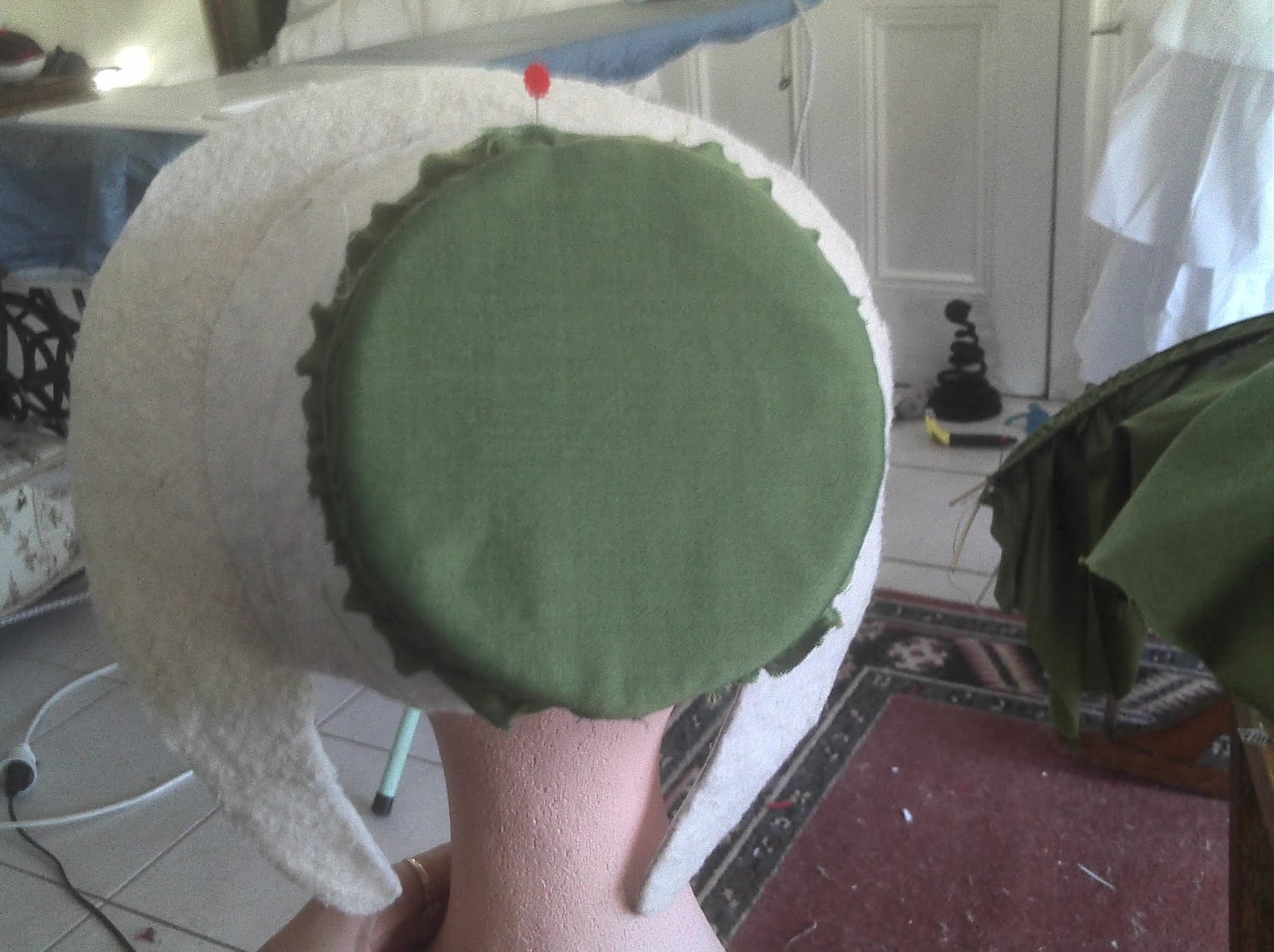 Stepping Into History: 1850s-Early 1860s Green Bonnet