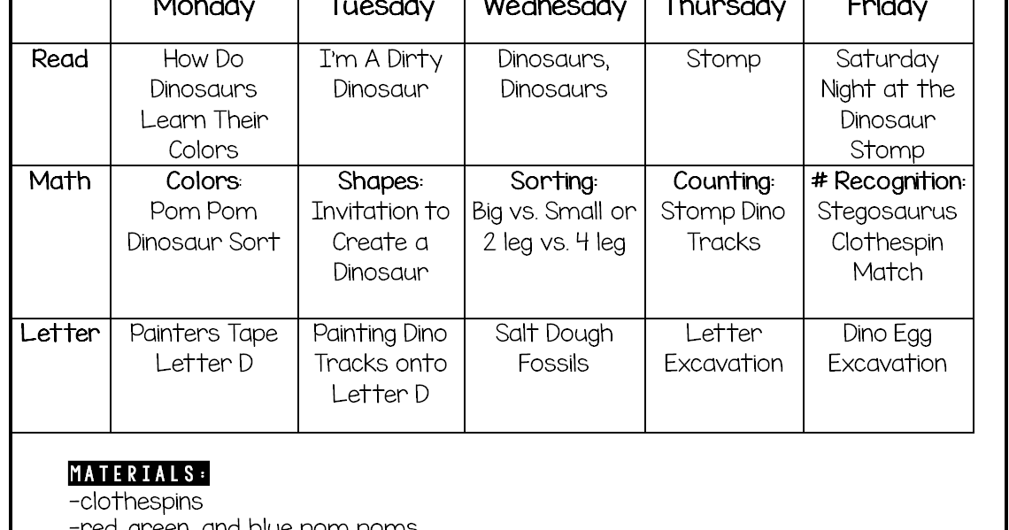 Tot School Letter D is for Dinosaurs