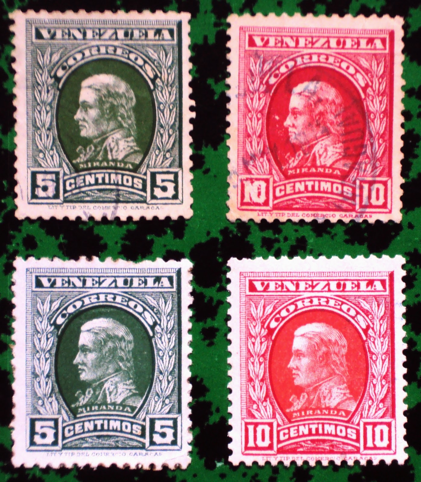 Con las pinzas: Estampillas de Venezuela - Variedades