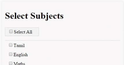 select all and unselect all using javascript