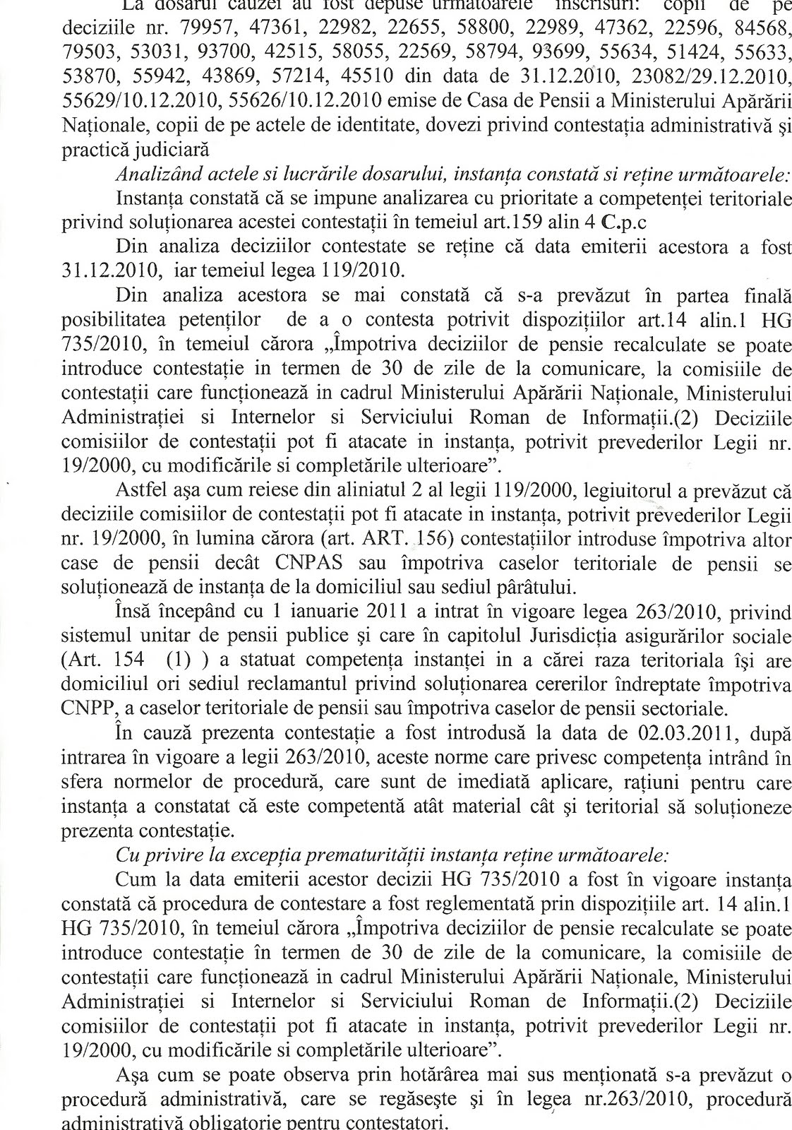 SENTINTA CIVILA nr. 877/2011 A TRIBUNALULUI OLT: contestatii ...