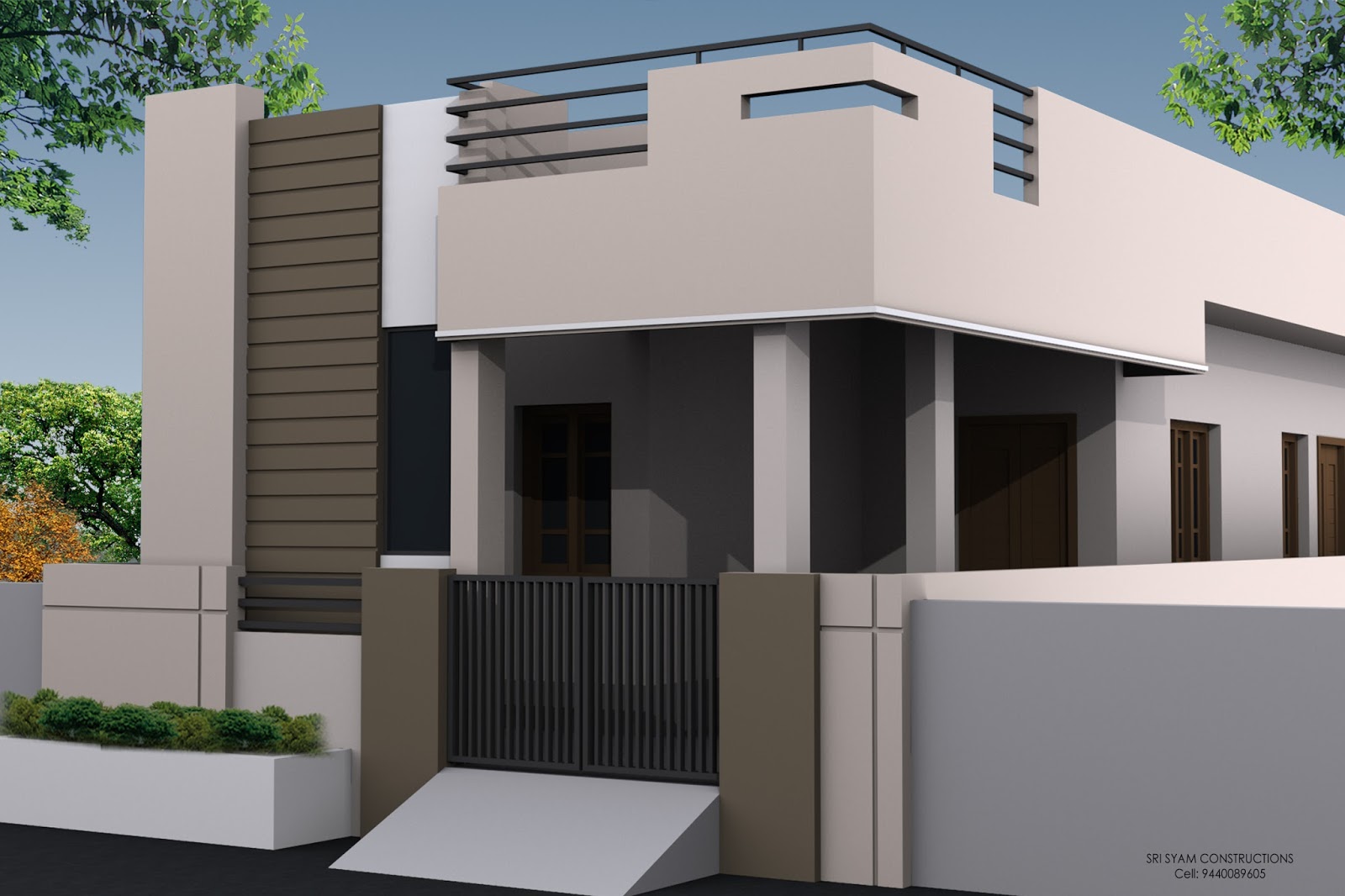 Elevation Design For Single Floor House Single Floor House Design ...