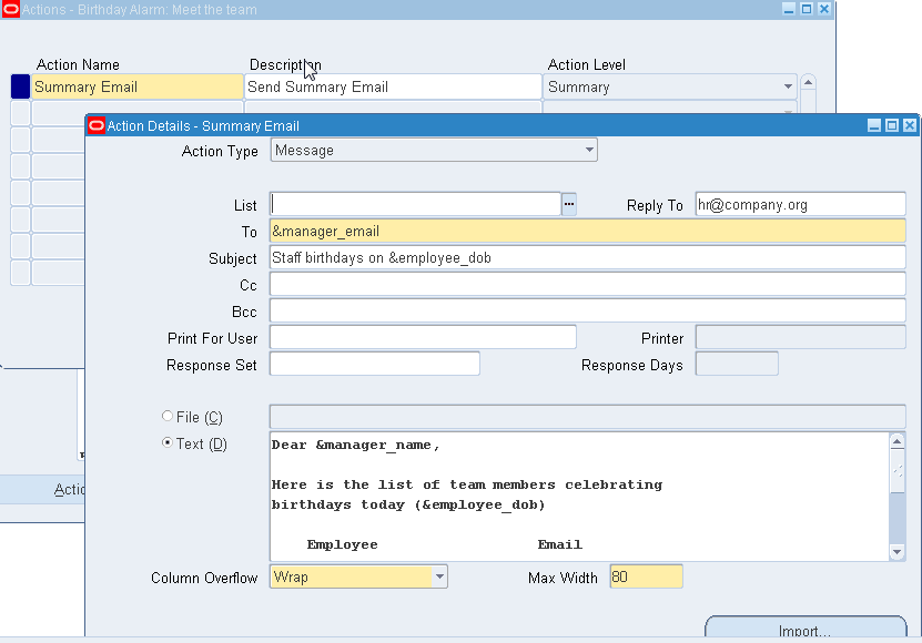 Oracle Light Oracle Alert Define A Summary Alert