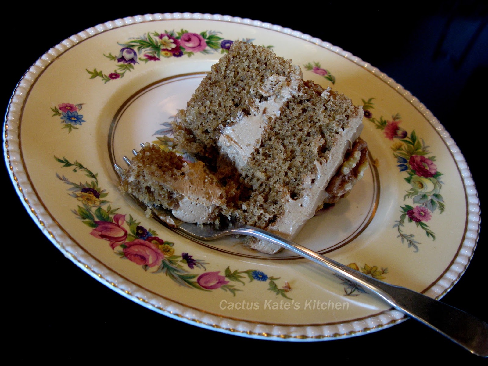 Cactus Kate's Kitchen: Coffee Walnut Layer Cake