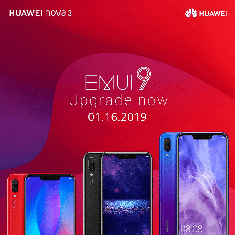 Huawei updates Nova 3 to Android Pie with EMUI 9.0