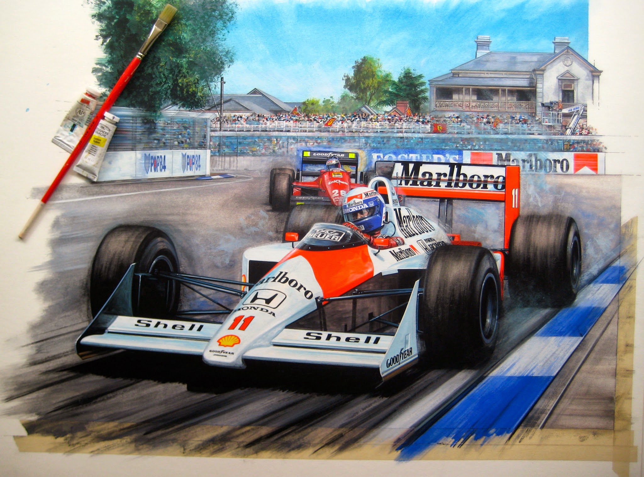 Greg McNeill Art: Original Artwork - Alain Prost, McLaren MP4/4, 1988 ...