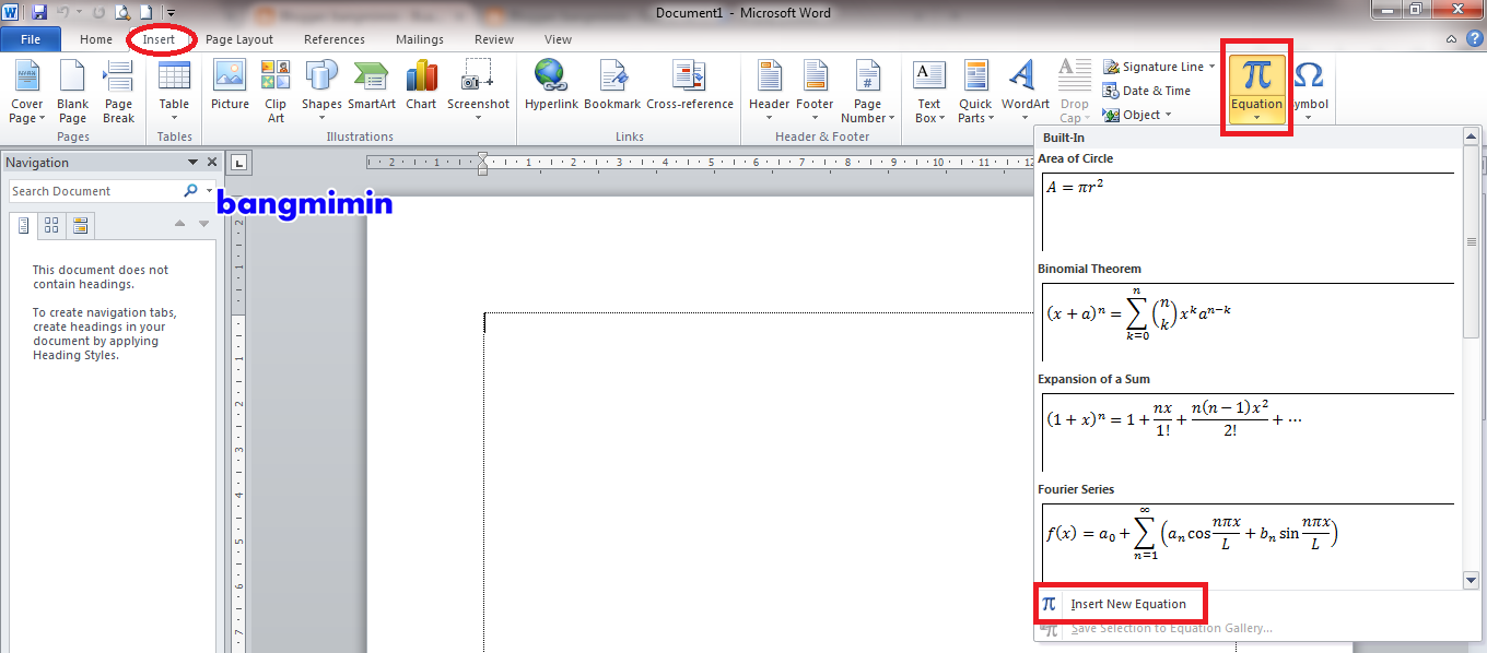 Tutorial Cara Menulis Rumus Matematika di Microsoft Word - Bang Ontak