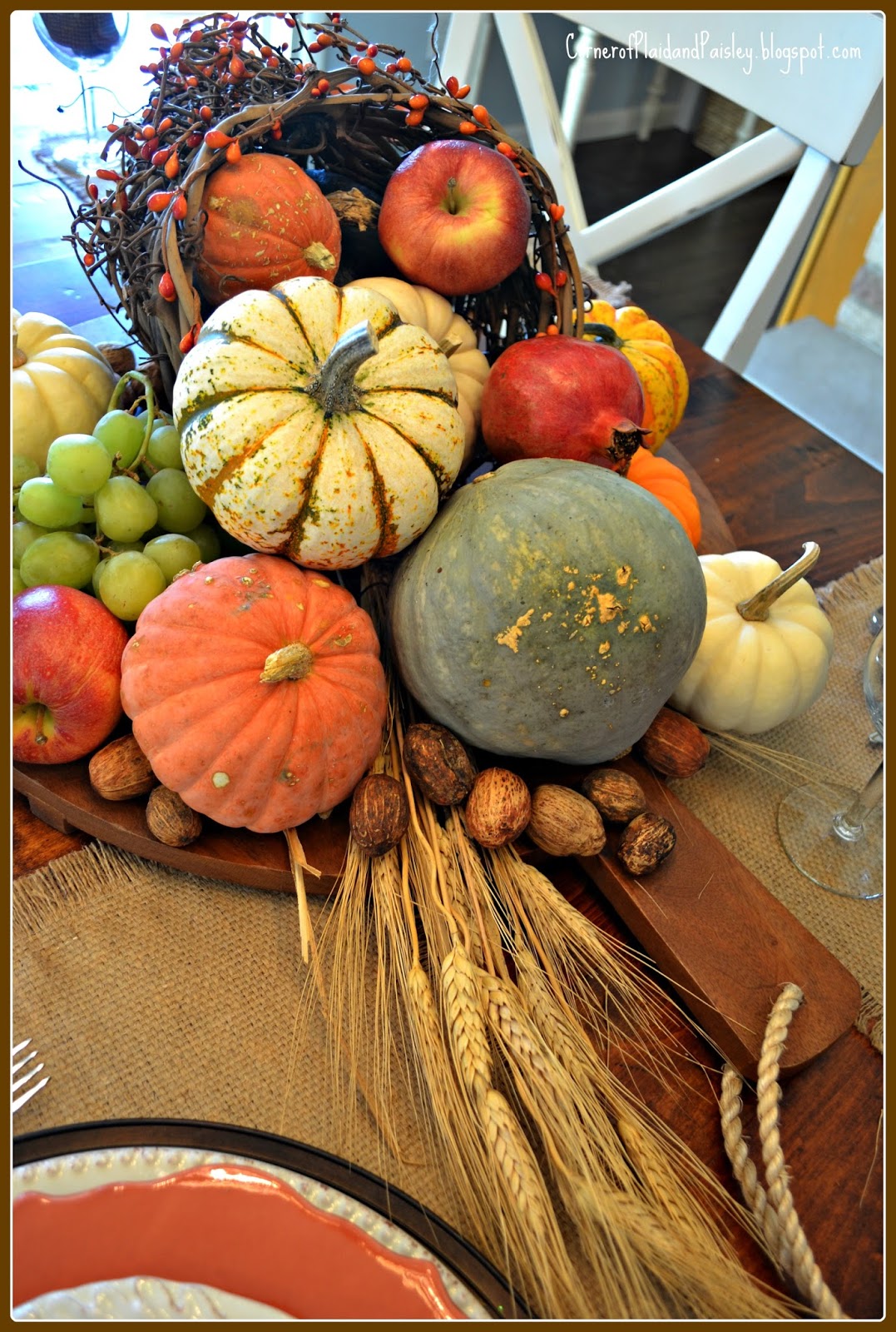 A Thanksgiving Cornucopia - Corner of Plaid and Paisley