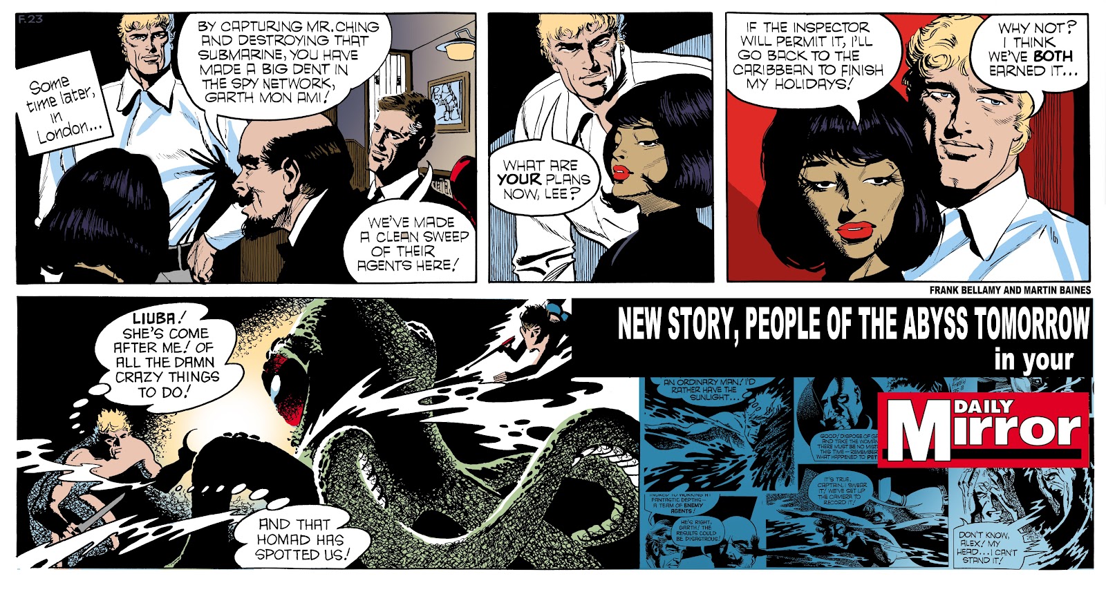 Frank Bellamy Checklist Website and Blog: Latest Garth story today in ...