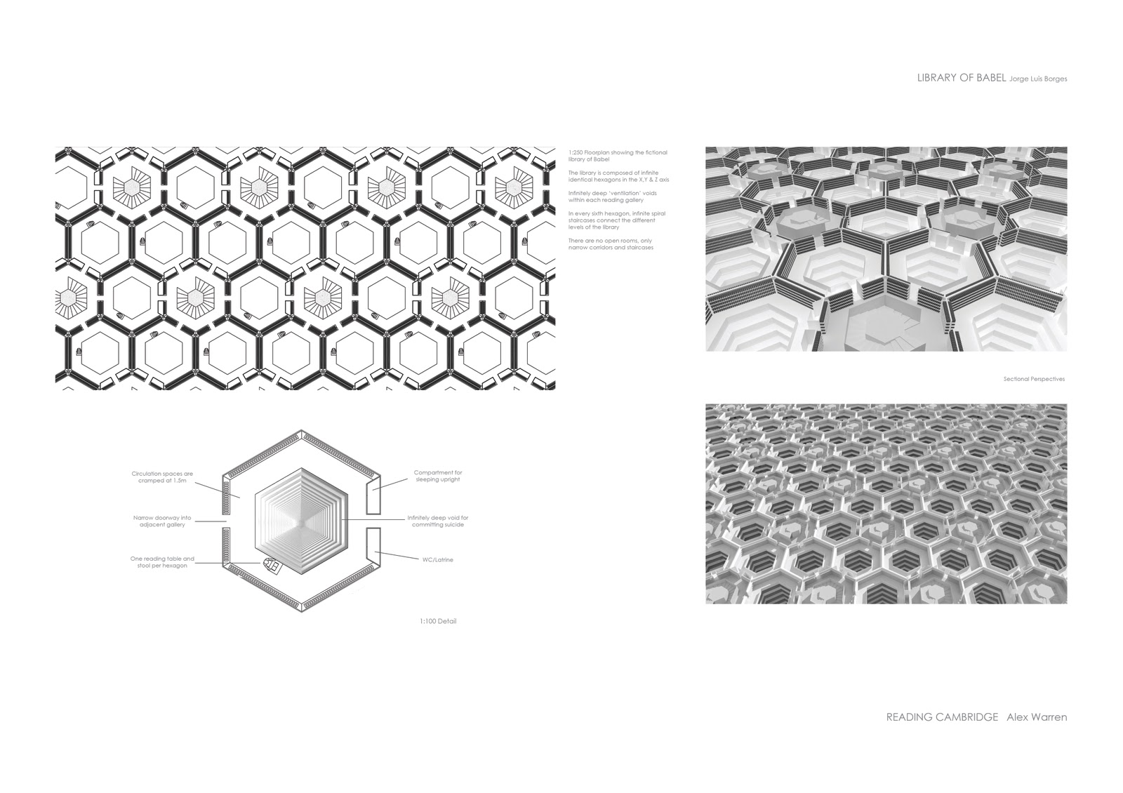 Alex Warren Architecture | Interesting Books: Library of Babel Pin Up