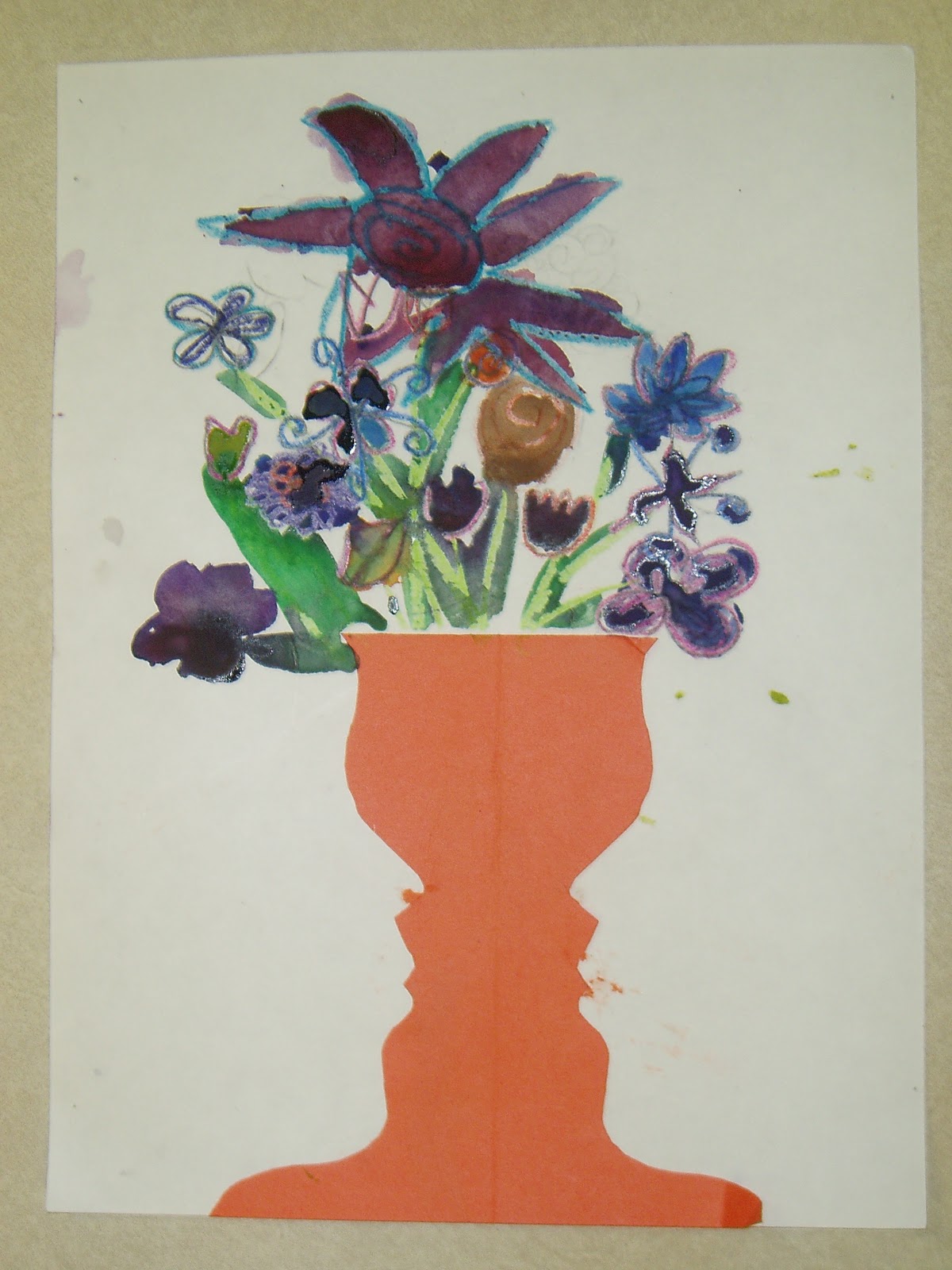 Miss Young's Art Room: 3rd Grade Negative Space Face Vases