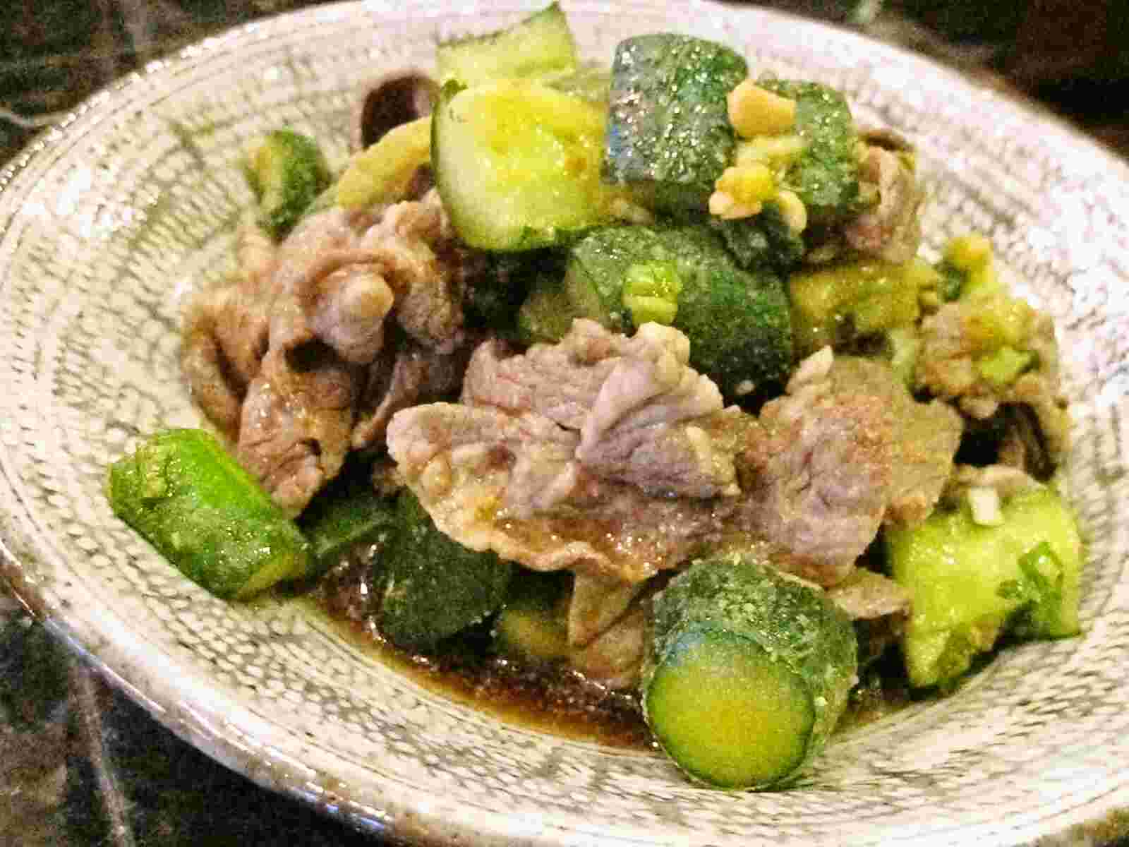 Recipes for Tom: Kyuri to gyuniku no sarada / Japanese cucumber and ...