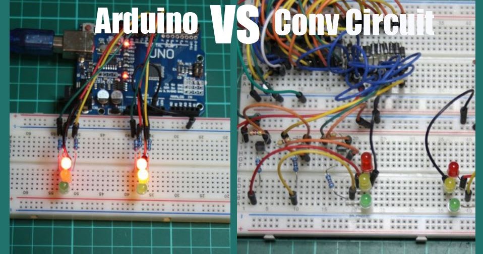 Arduino VS Rangkaian Konvensional | Traffic Light Menggunakan Arduino ...