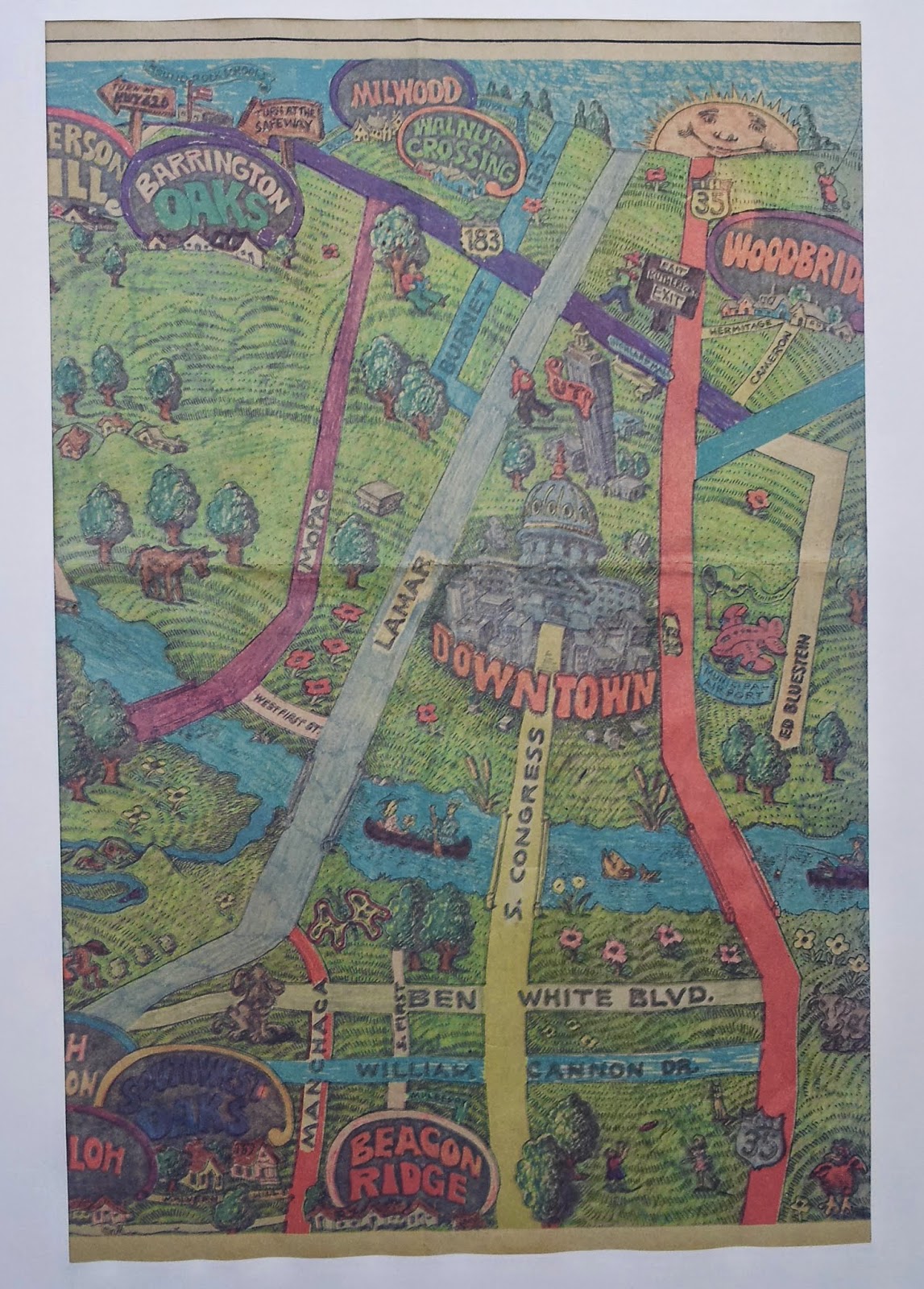 Great and Profound Knowledge: Old Austin map from the Austin American ...