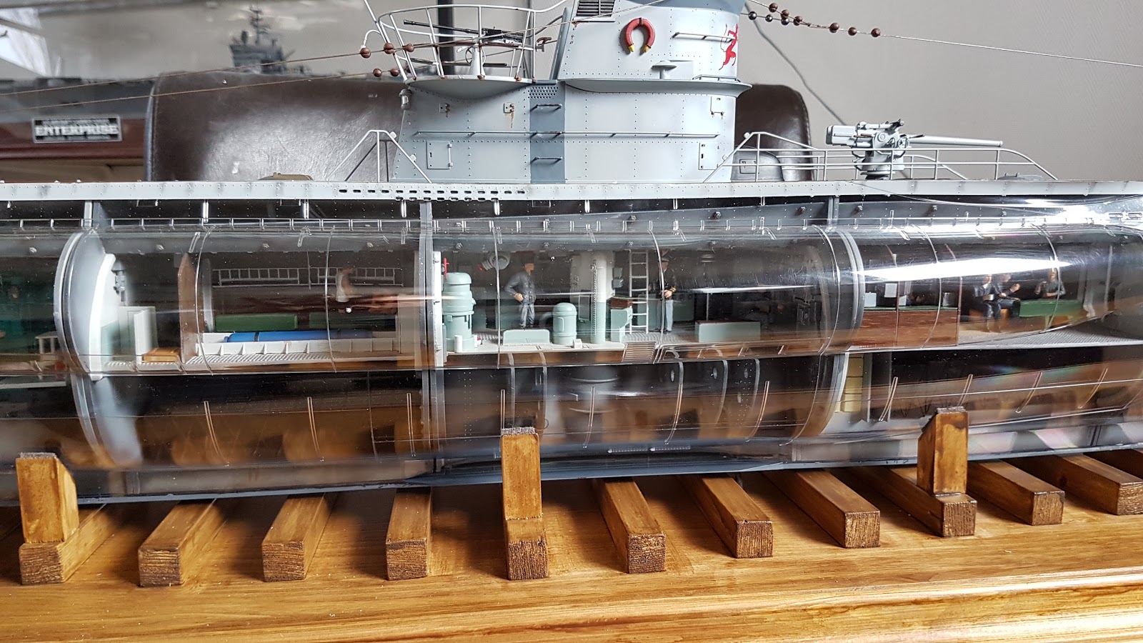 Model van een Duitse Type VIIC U-Boot in schaal 1:48
