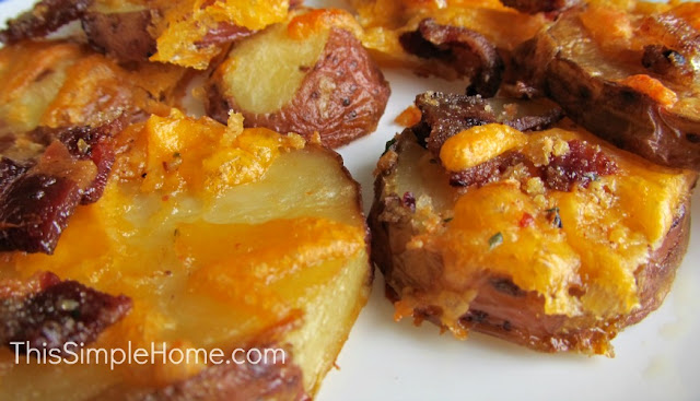Cheesy Bacon Potato Rounds {MMM...Good!} - This Simple Home