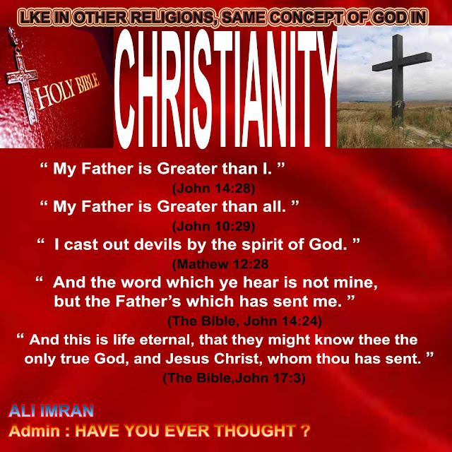 Lessons in Islam: CONCEPT OF GOD IN CHRISTIANITY