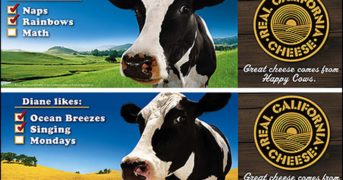 Happy California Cow Commercials