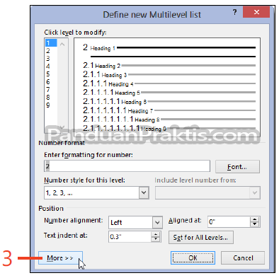 Cara Menggunakan Dan Memodifikasi Multilevel List Di Word 2013