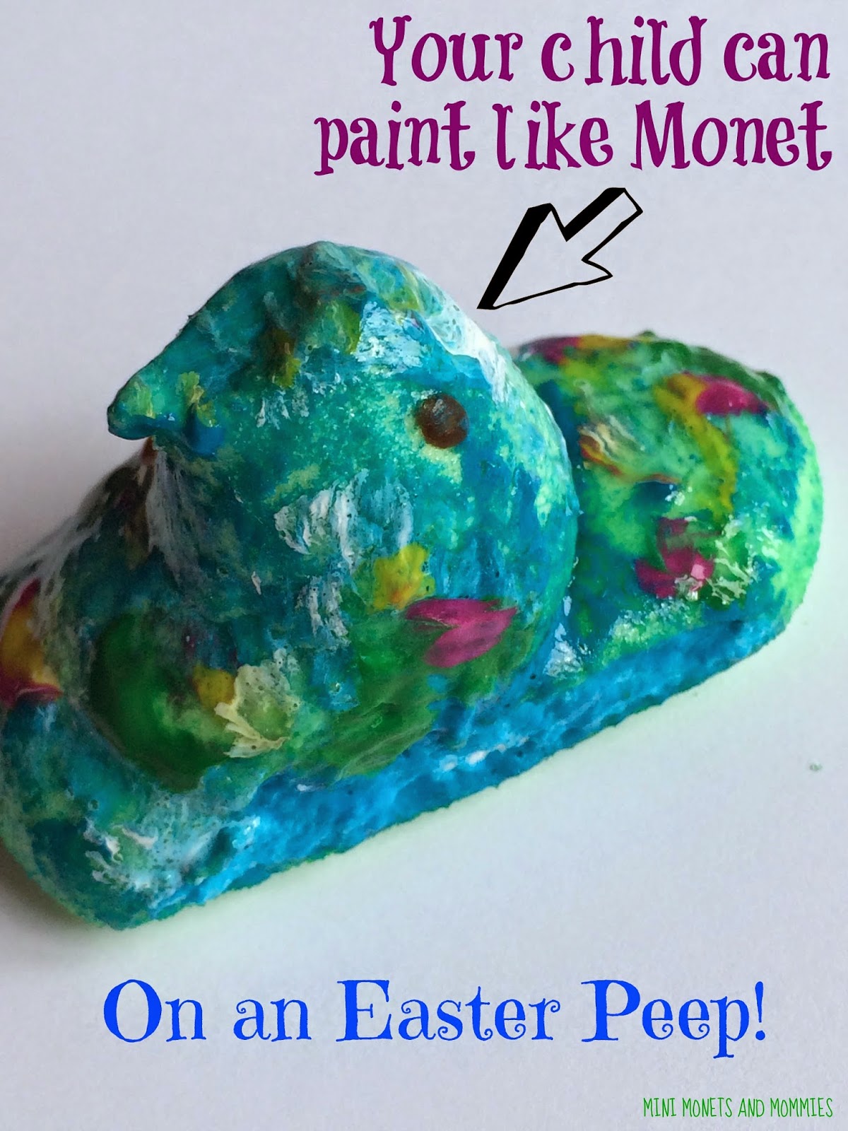 Mini Monets and Mommies: Easter Peeps Get Crafty: Kids' Painted Sculptures