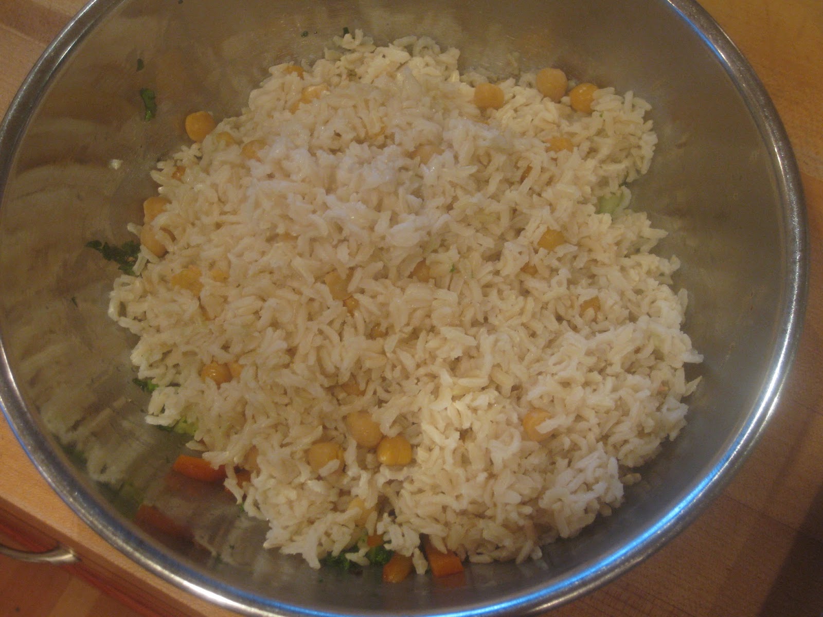 Almost Wasted: Brown Rice Salad with Chicken, Garbanzo Beans and Feta ...