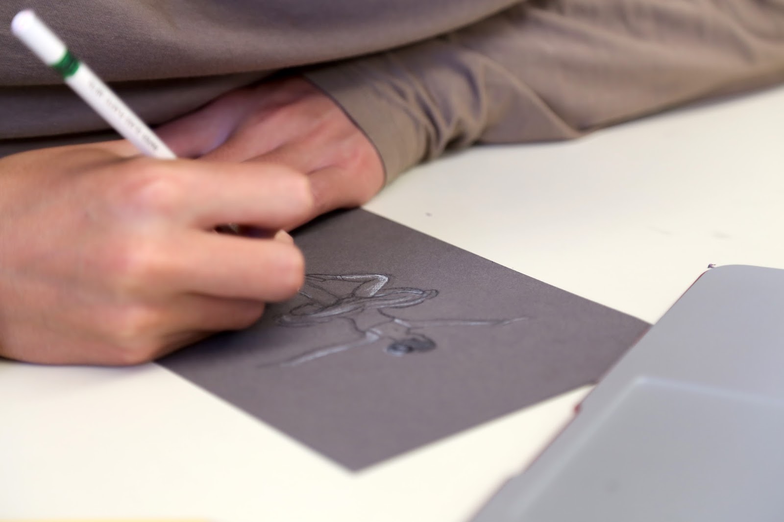 Grauer Art: Toned Paper Drawing, H.S. Art