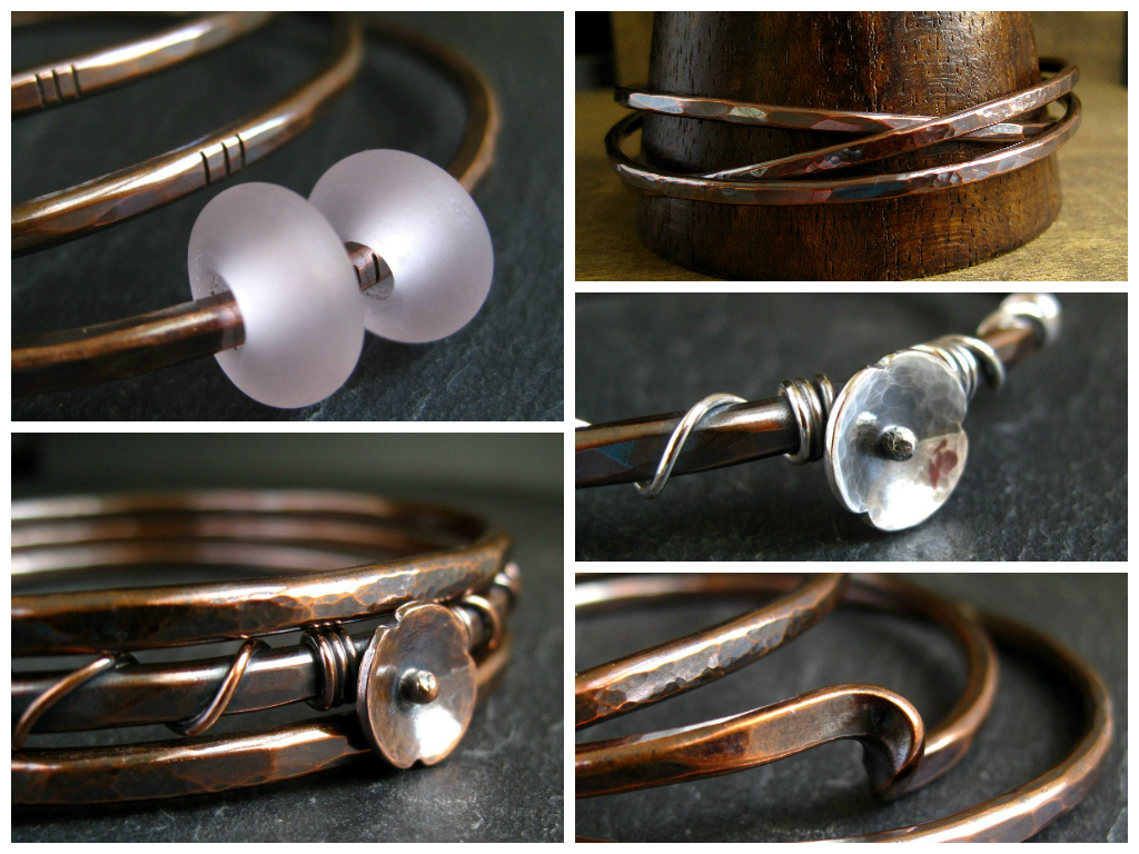 New Copper Bangles - Flowers, Beads, Twists And Linked Designs!
