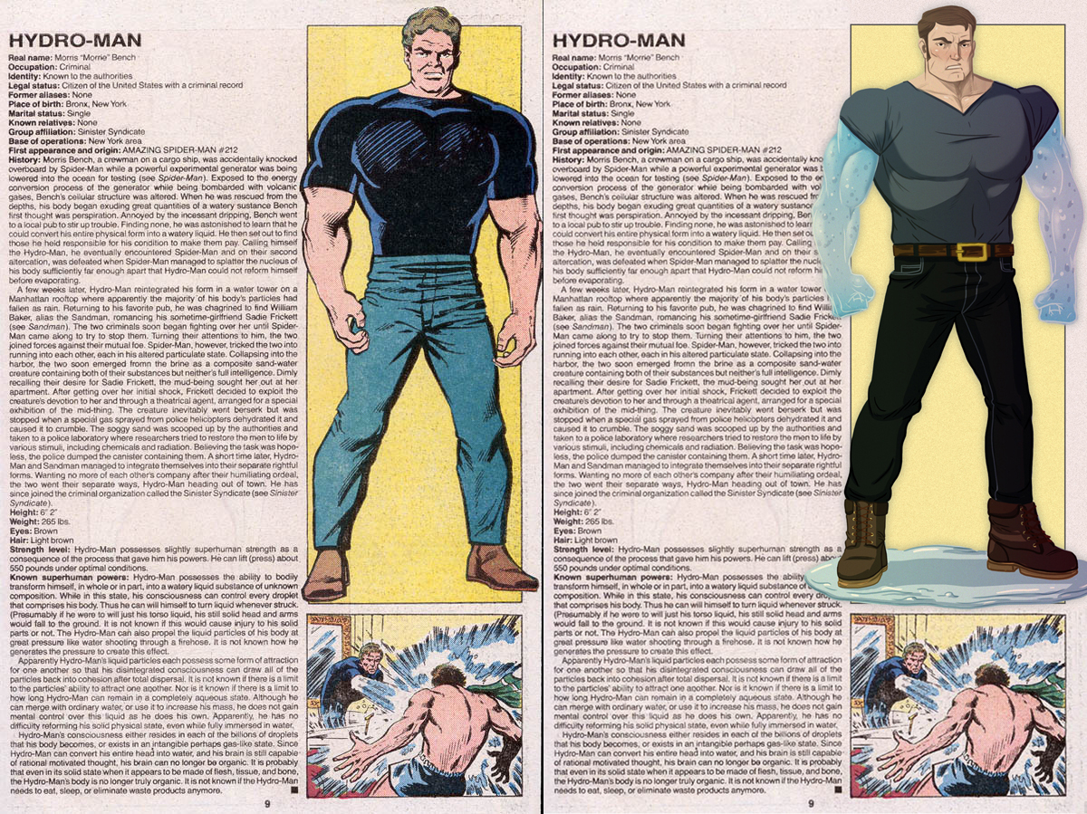 The Official Handbook to the Marvel Universe - REDUX Edition: HYDRO-MAN by Mark Bello
