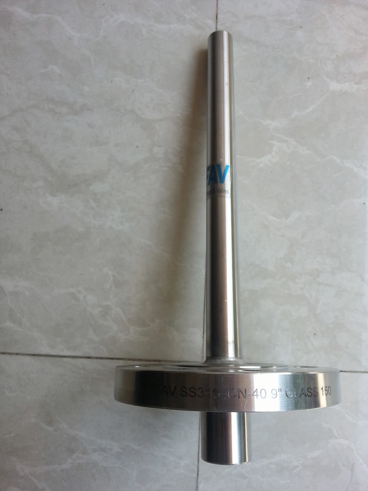 Thermowell: SS Thermowell, DN40,9" Class 150
