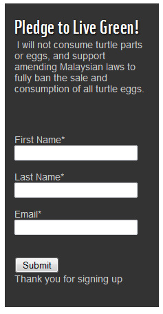 "Pledge to Live Green Now, Save the Sea Turtles!" - @wwfmy