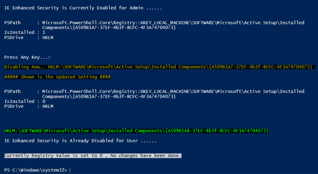 Windows powershell setup exe