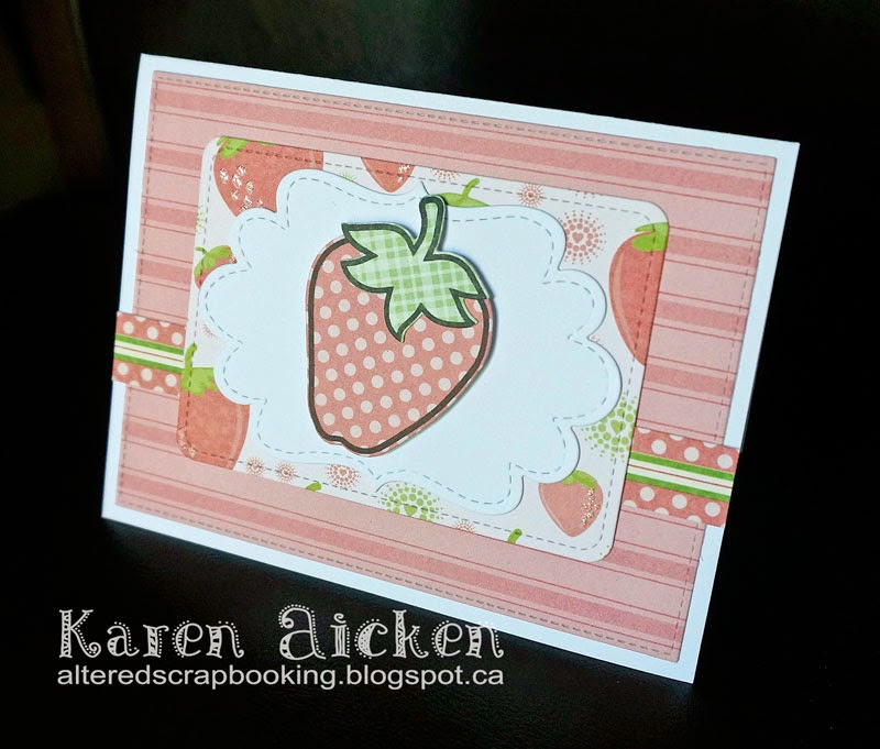 Altered Scrapbooking: Strawberry Note Card