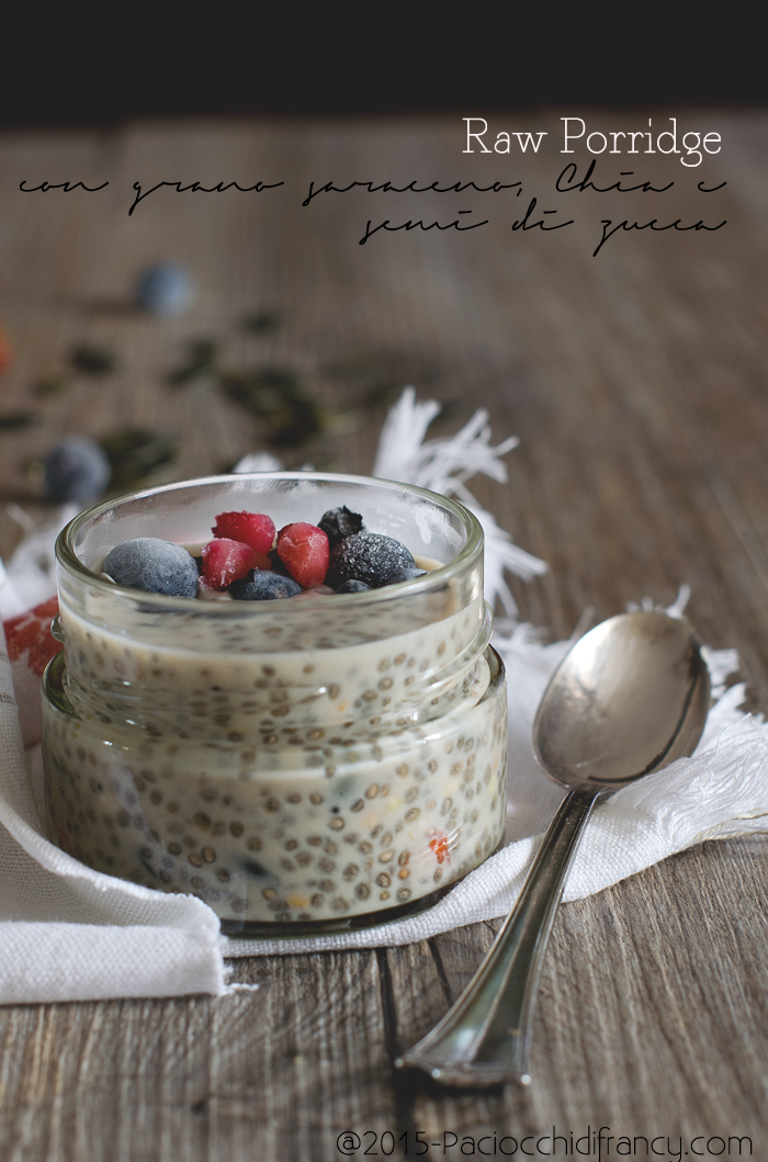 Raw porridge con un po' di cose dentro ( veg, raw e senza glutine )