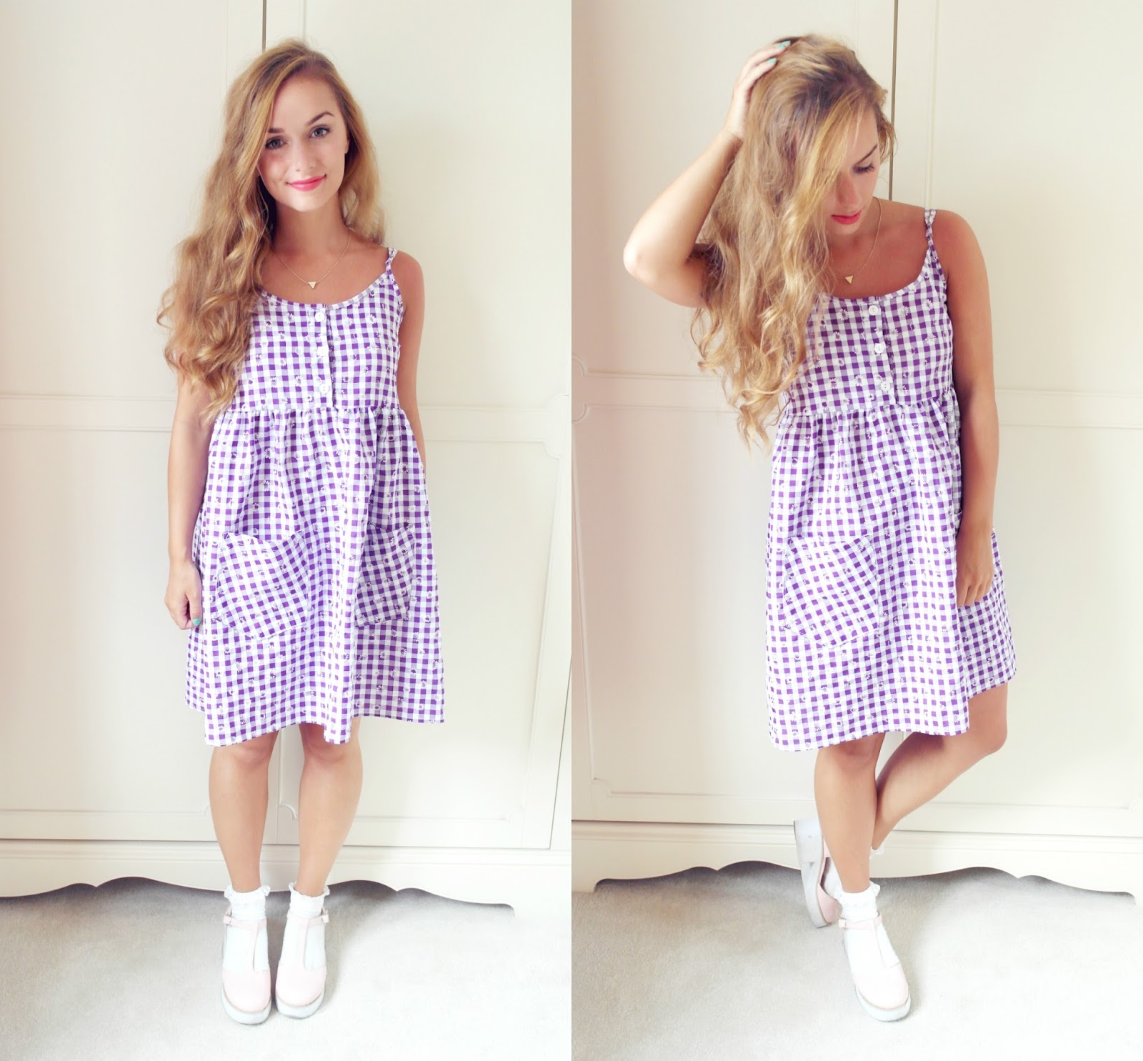 OOTD | Purple Gingham Urban Outfitters Dress