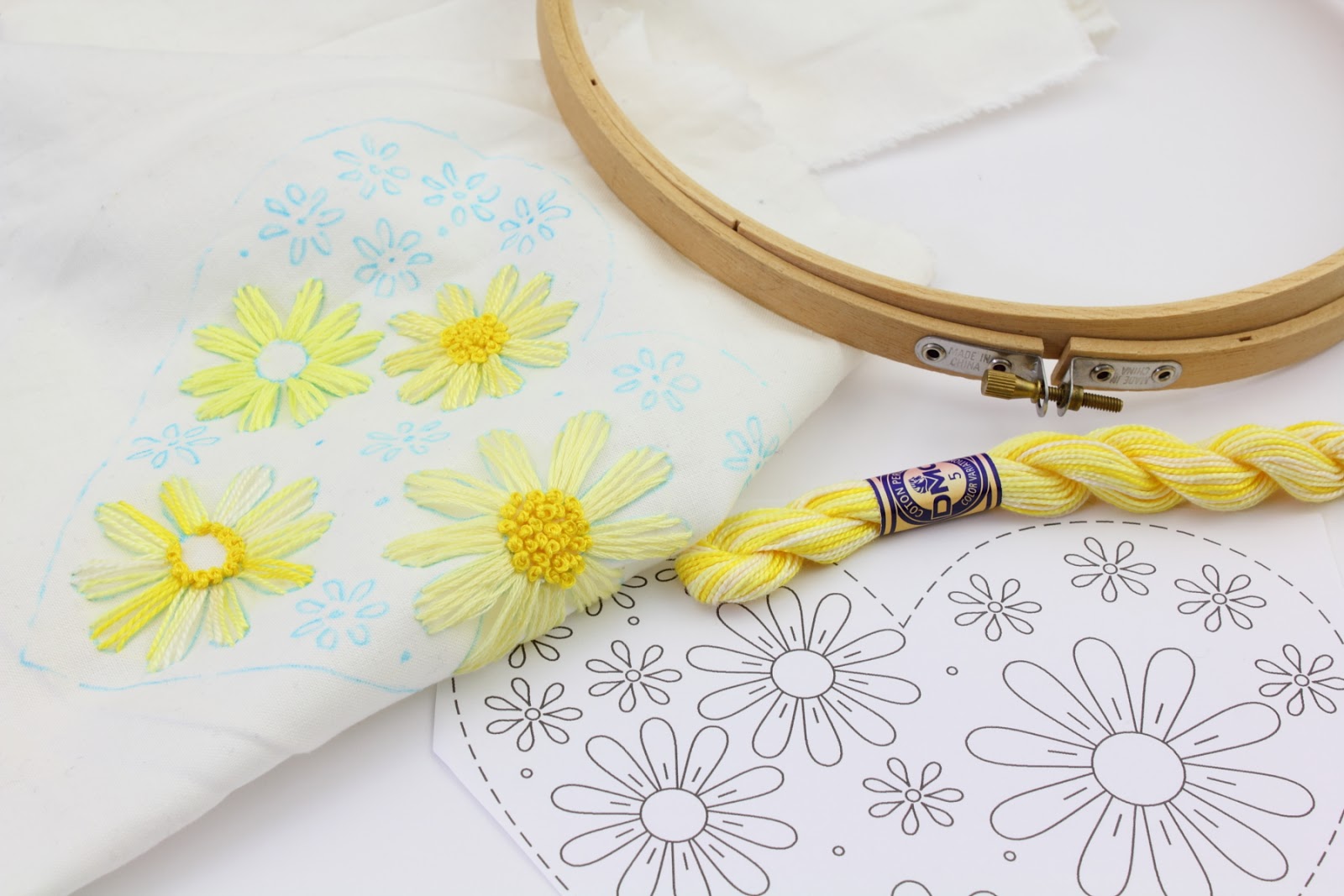 big B: Daisy Embroidery Project