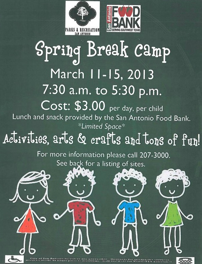 Walker Report - Shedding Light on Bexar County: Spring Break Camp-Arts ...