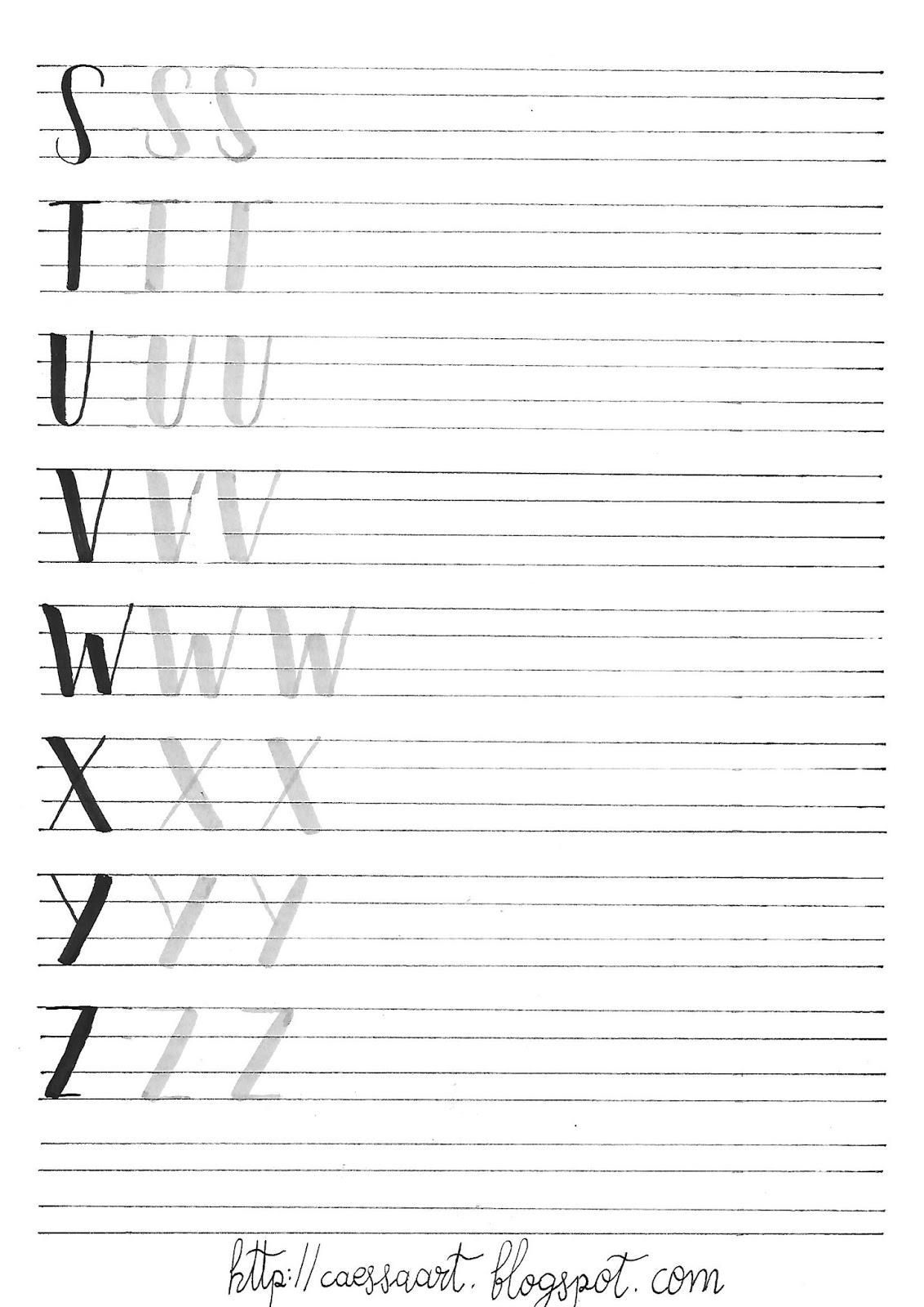 Caessa Art : ALFABETO BÁSICO DE LETTERING - ALFABETO GRANDE