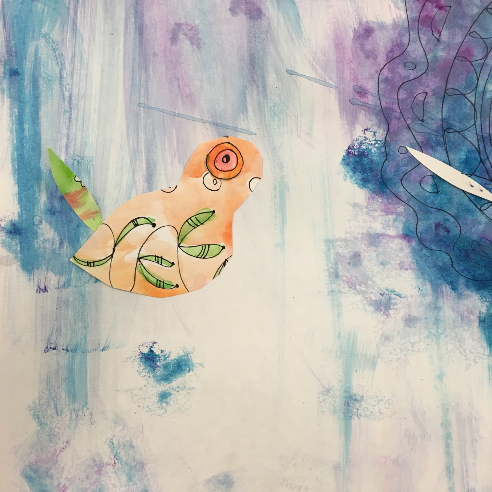 Art Room Blog: 4th Grade Collaborative Bird Project...