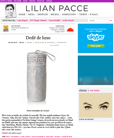 Dhuif: Dhuif no site Lilian Pacce