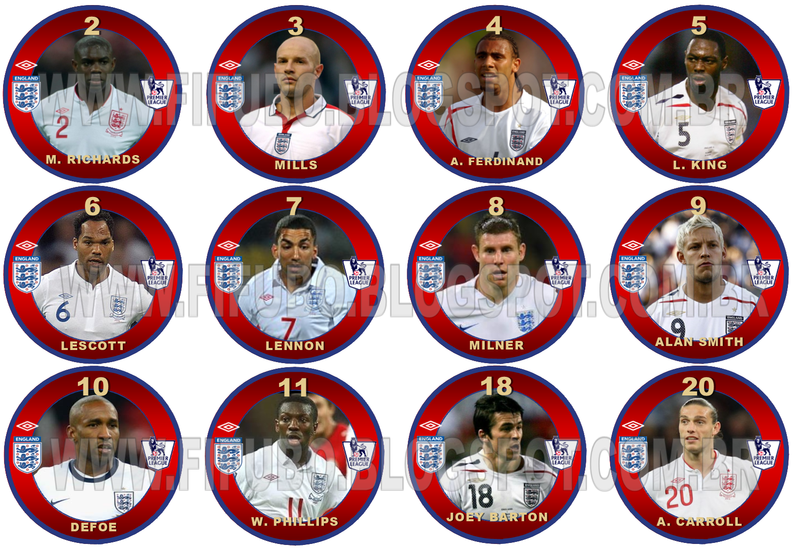 FIFUBO: Arte e Botões - Inglaterra 2006 - 13/10/2018