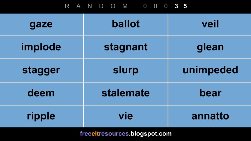 VOCABULARY: Random 00035