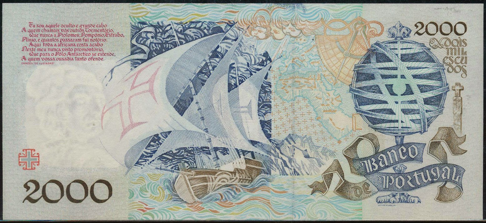 Portugal 2000 Escudos banknote 1992 Bartolomeu Dias|World Banknotes ...