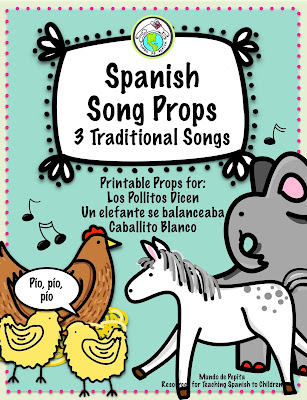 Fun Printable Props for Spanish Kid's Songs | Mundo de Pepita