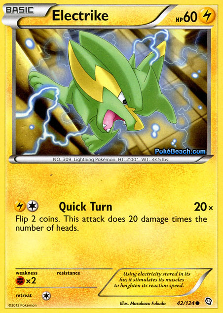 Electrike #42/124 -- Dragons Exalted Pokemon Card Review ...