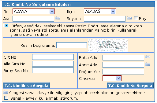 Tc Sorgulama, Kimlik Sorgulama, Tc No Kimlik Sorgulama - Her Tür Resmi ...